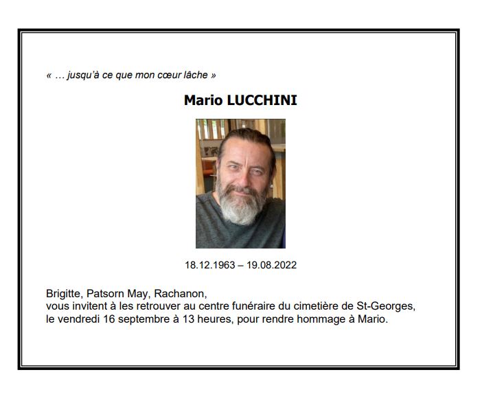Mario LUCCHINI | Pompes Funèbres Générales